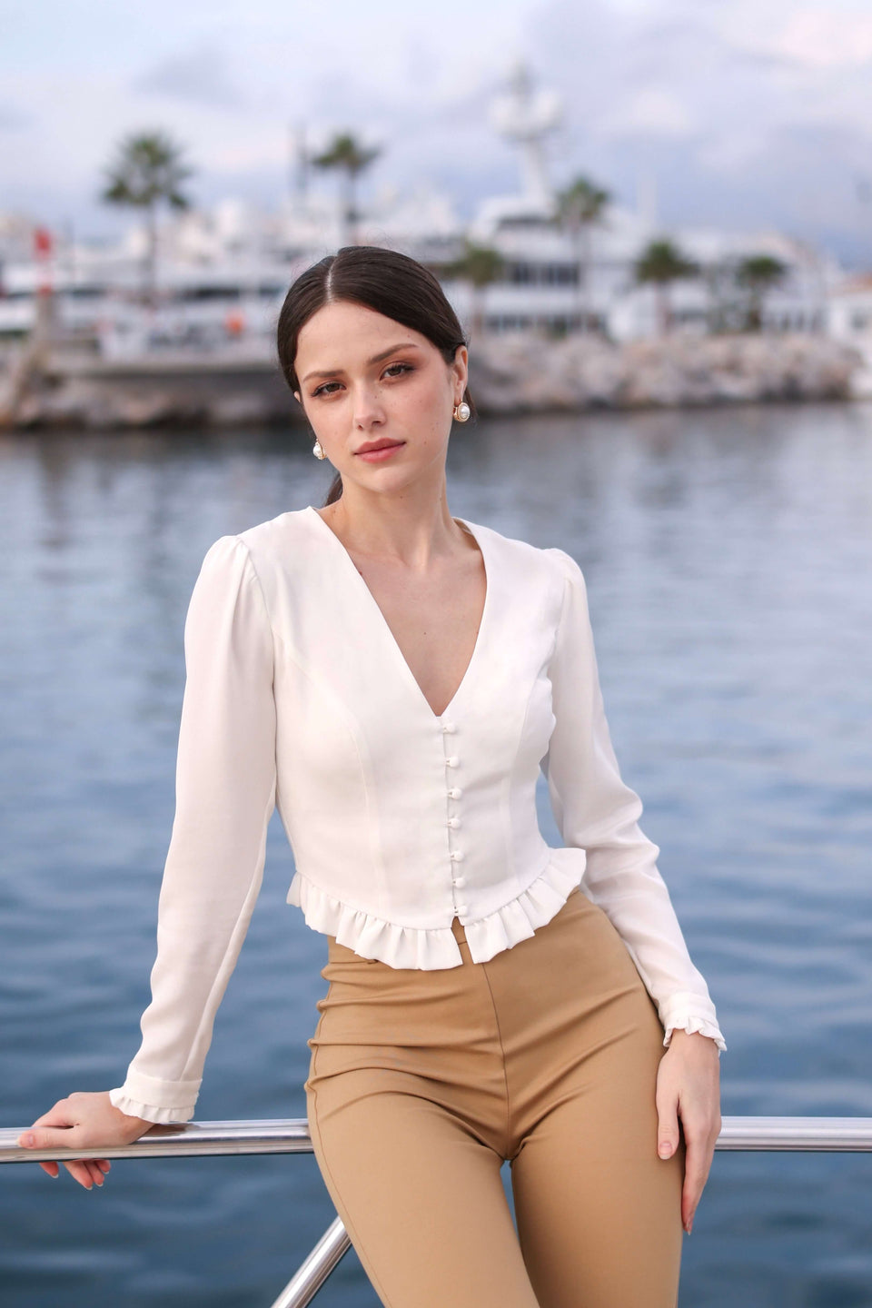 Long Sleeve Silk Regina Blouse – Gaâla