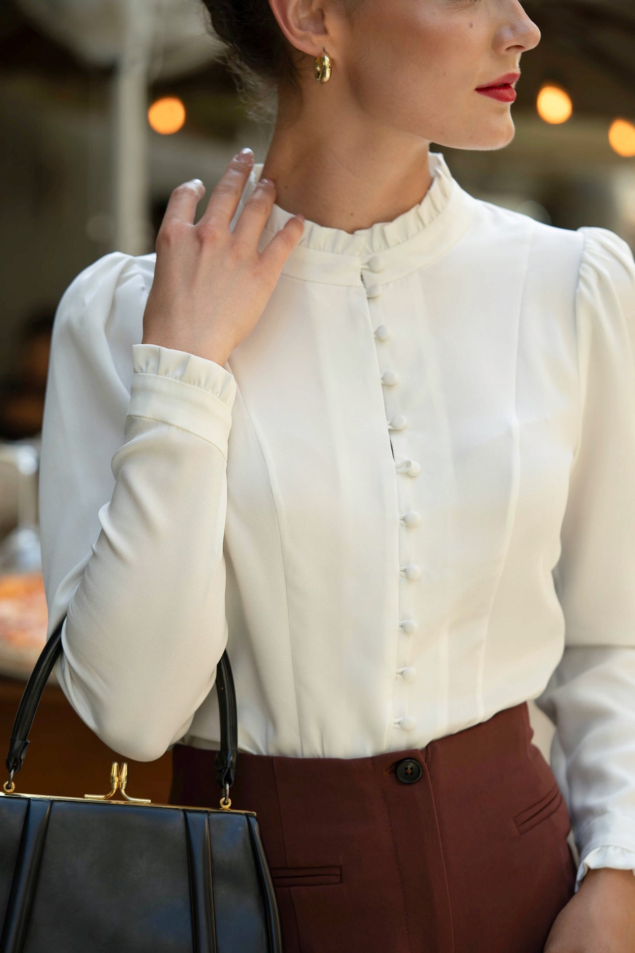 Long Sleeve Silk Patricia Blouse – Gaâla