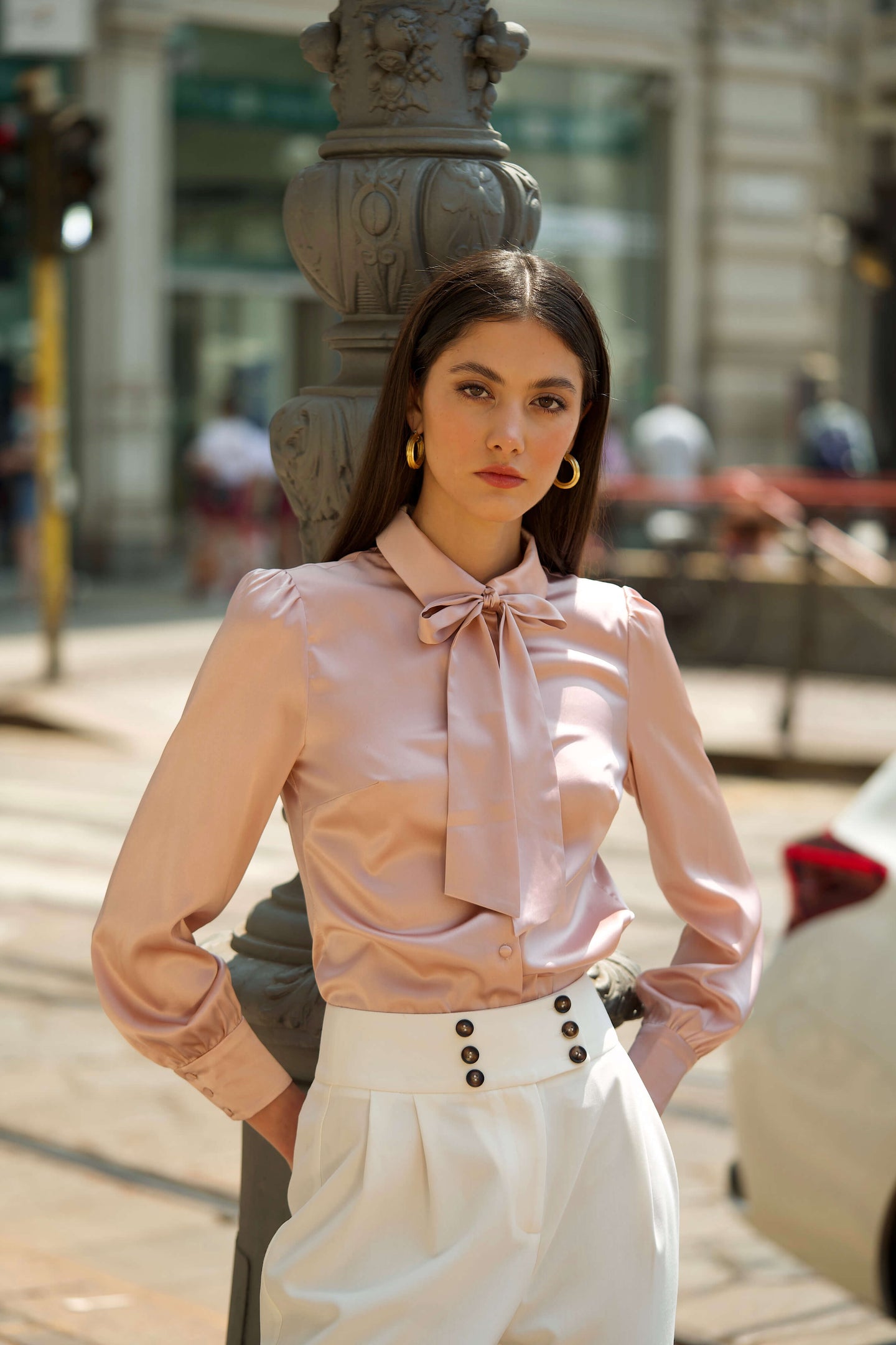 Long-Sleeve Silk Blouse Chloe – GAÂLA – Gaâla