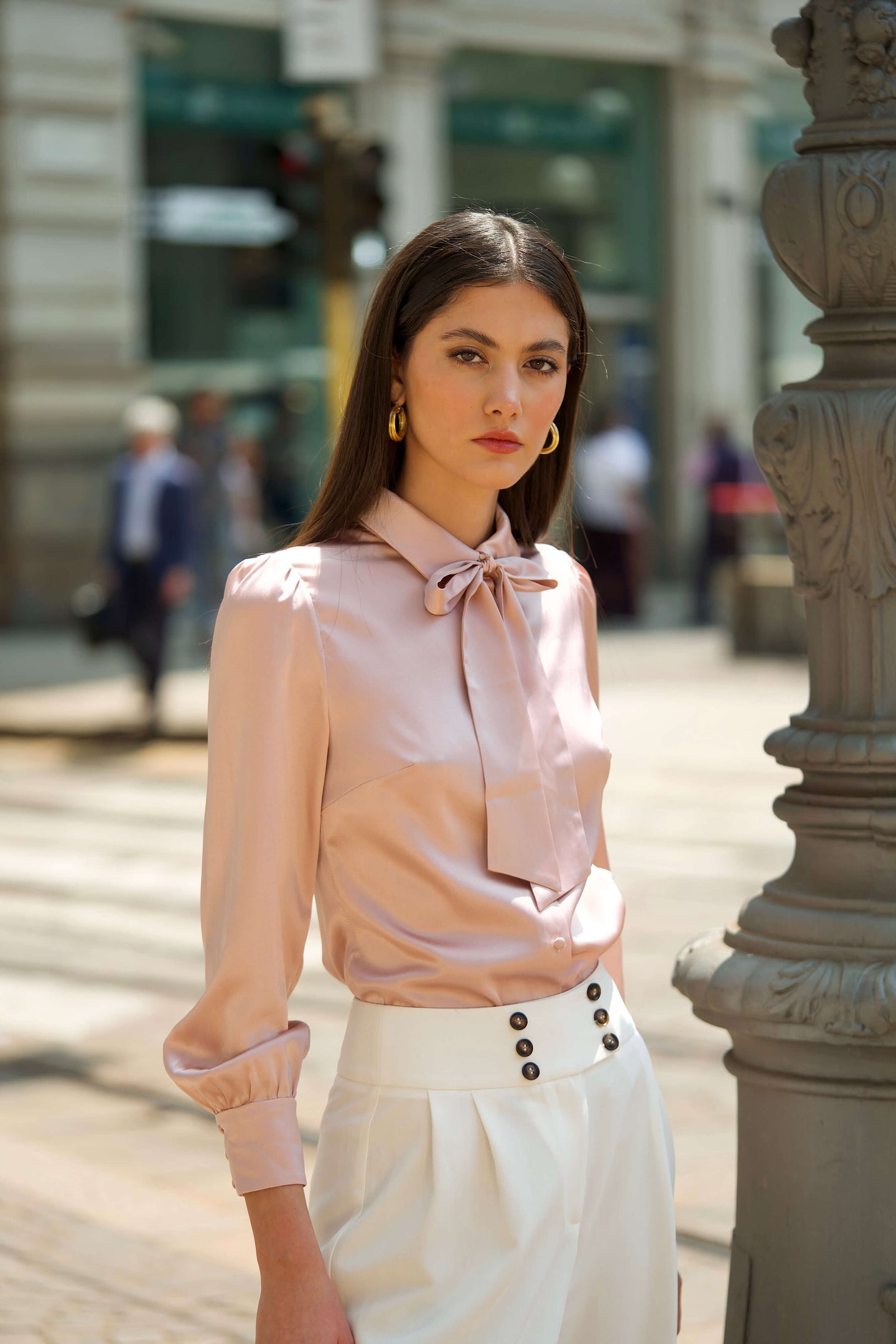 Long-Sleeve Silk Blouse Chloe – GAÂLA – Gaâla