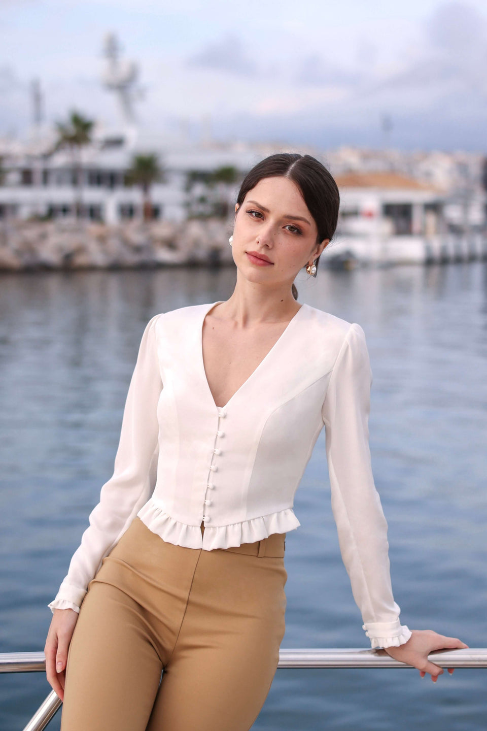Long Sleeve Silk Regina Blouse – Gaâla