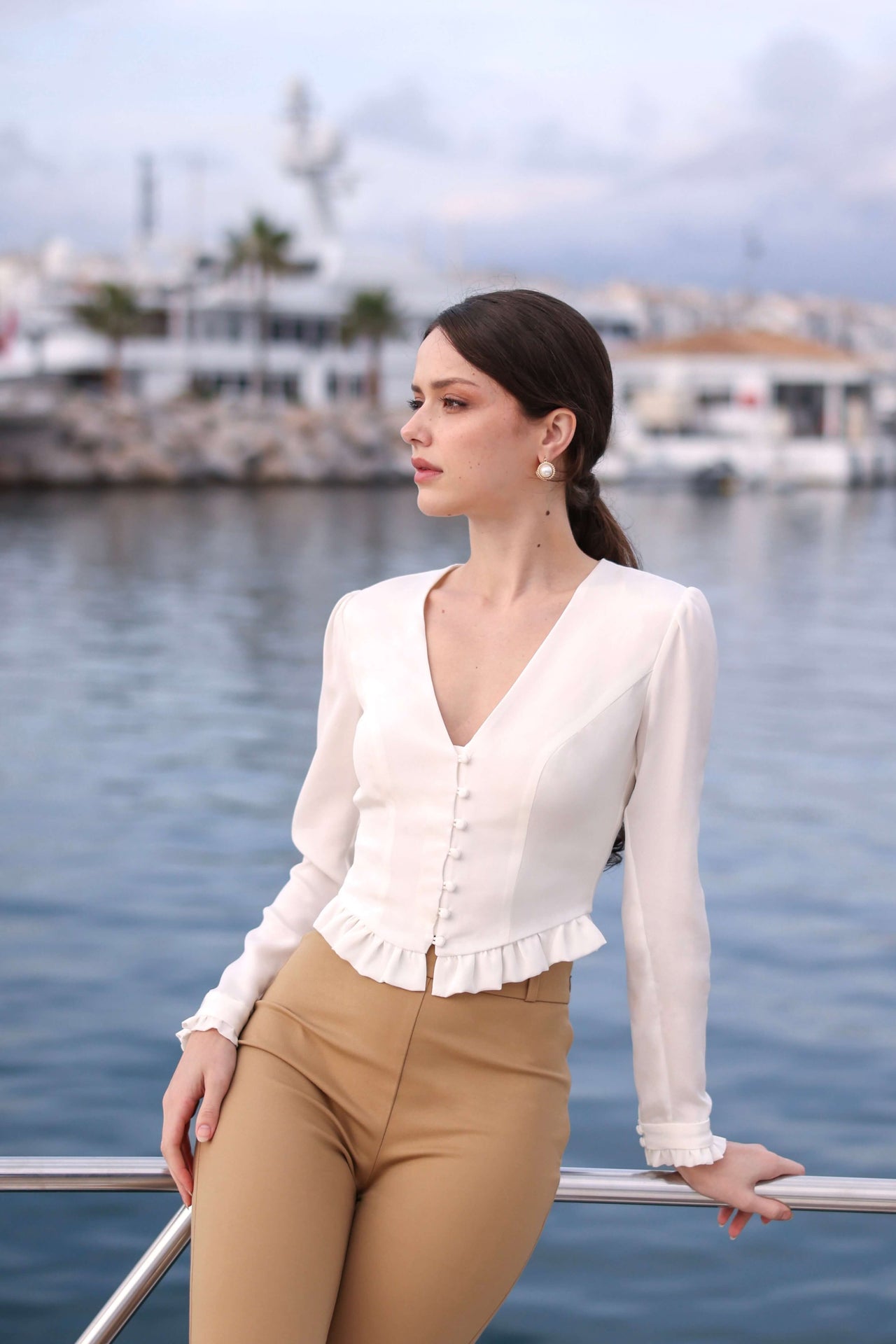 Long Sleeve Silk Regina Blouse – Gaâla