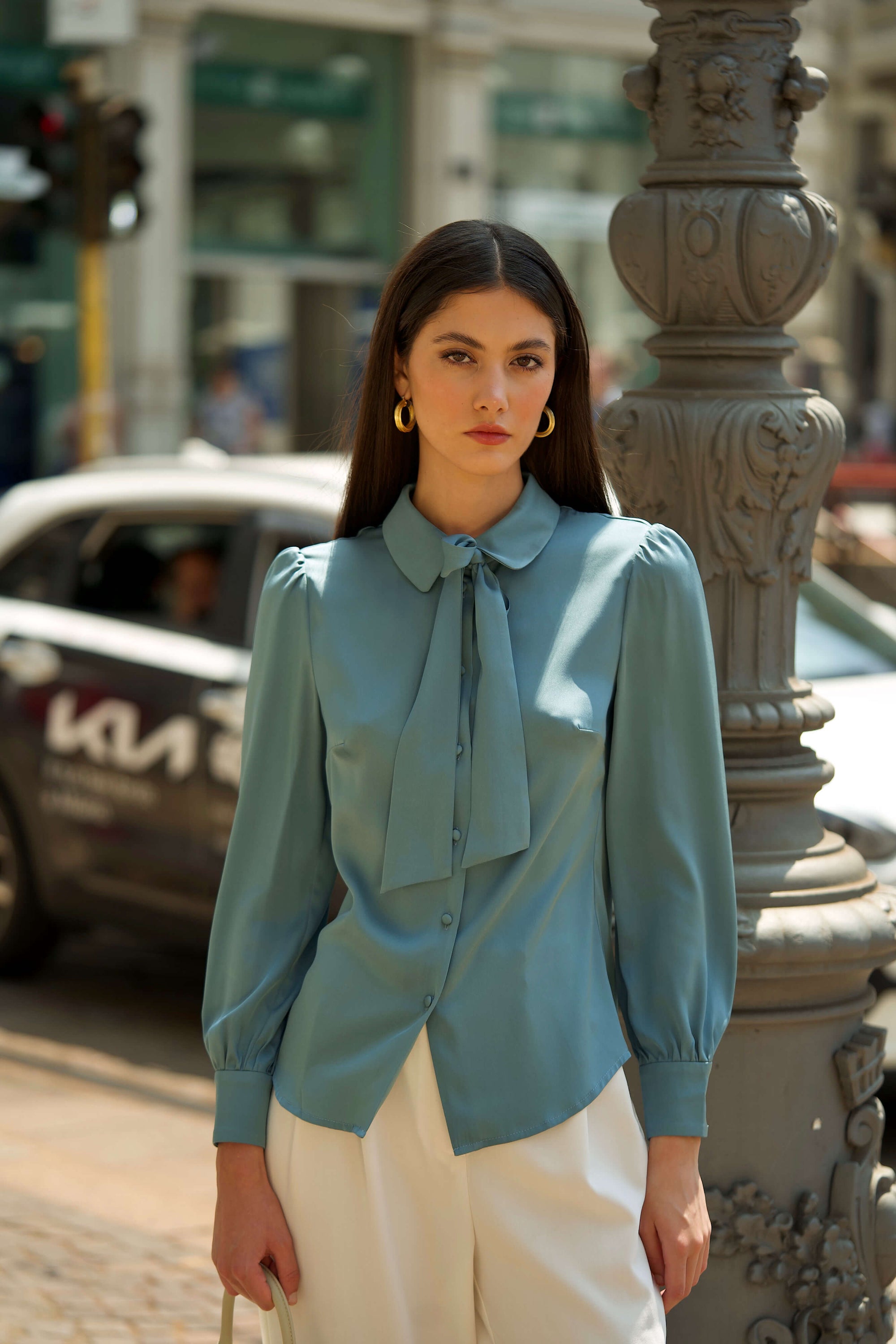 Long-Sleeve Silk Blouse Chloe – GAÂLA – Gaâla